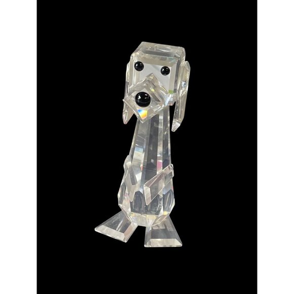Swarovski | Accents | Swarovski Crystal Dog Figurine With Black Bead ...